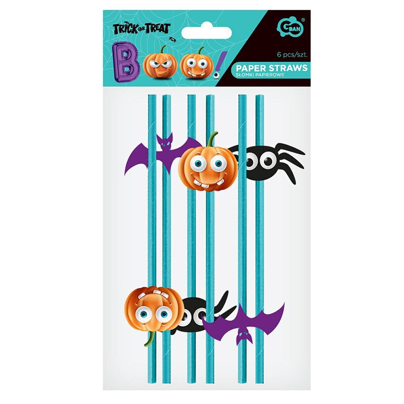 Boo Trick or Treat - Sugerør 6 stk. | Bursdagskongen.com